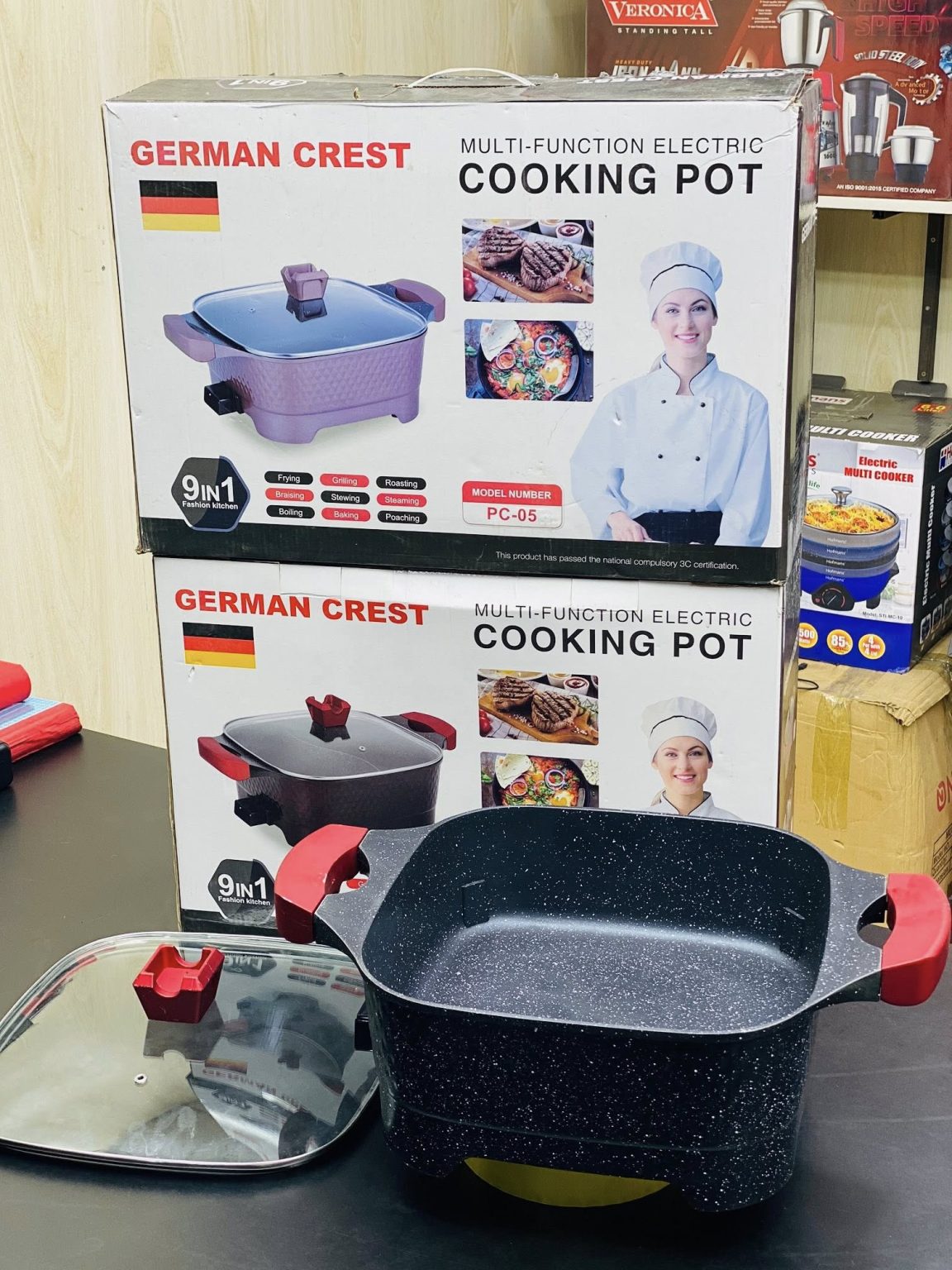 German Crest Multifunction Electric Cooking Pot –10 Liter Capacity ...